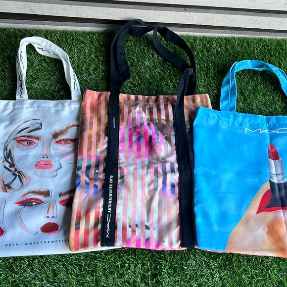 MAC Cosmetics | Bags | Mac Cosmetics Tote Bags X3 | Poshmark